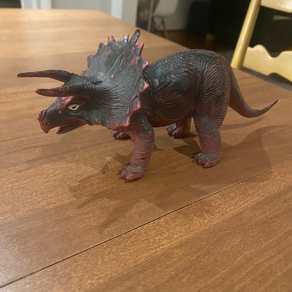 Toys | Triceratops Dinosaur Figurine Red And Black | Poshmark